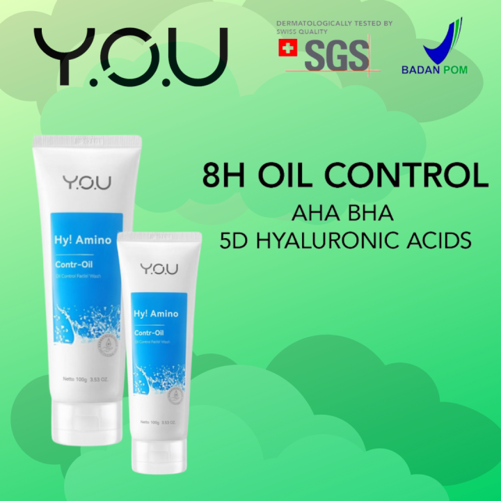 YOU Hy! Amino Facial Wash | Oil Control, Hydrating, Brightening, Anti ...
