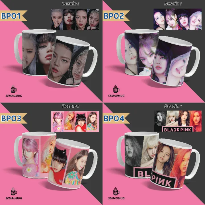 MUG BLACKPINK BLINK JISOO JENNIE ROSE LISA KADO KPOP GELAS CANGKIR ...