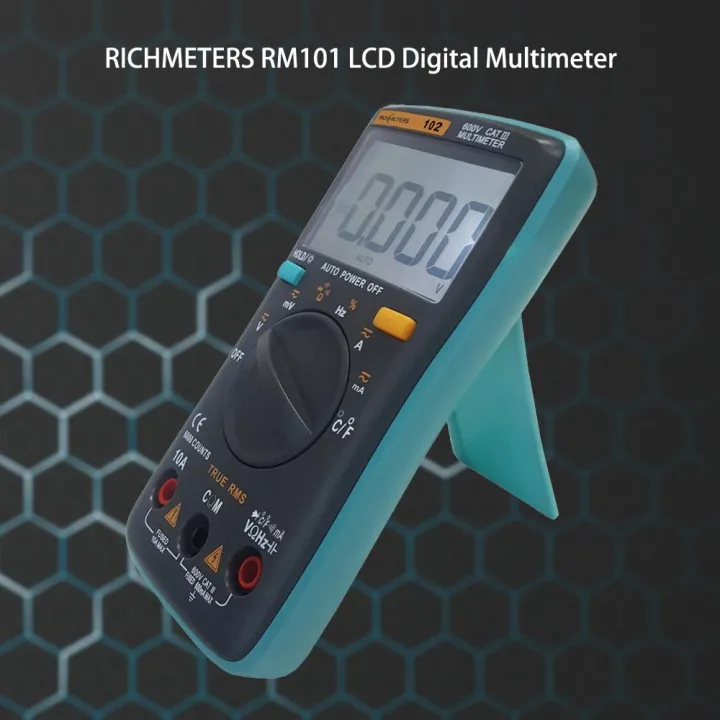 RICHMETERS RM102 True RMS Multifunctional LCD Digital Multimeter DMM DC ...