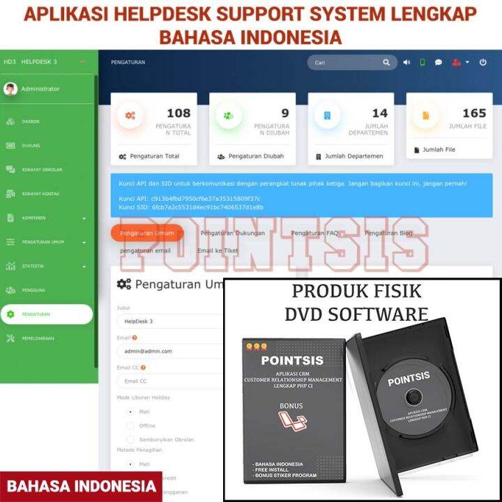 DVD Software Untuk Source Aplikasi Helpdesk Support Chat PHP | Lazada Indonesia