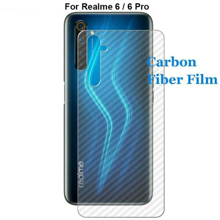 Realme 6 / Realme 6 pro Carbon fiber Sticker Back Skin Protector I ...