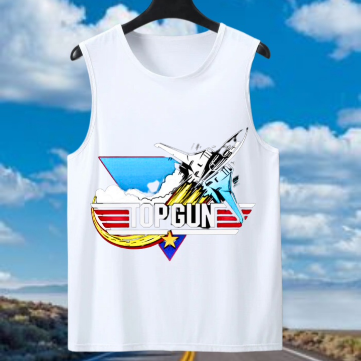 BWM 1 Piece White Muscle Sando TOPGUN Designs Character Tees" - for ...