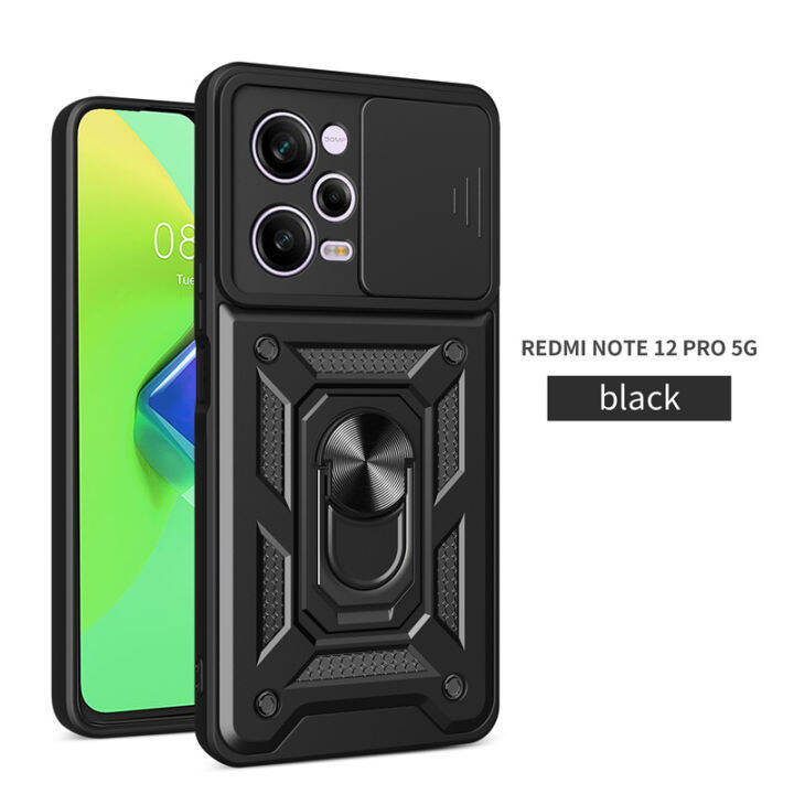 Xiaomi Redmi Note 12 Pro 5G Case Softcase SLIDE ARMOR CAMERA PROTECTION ...
