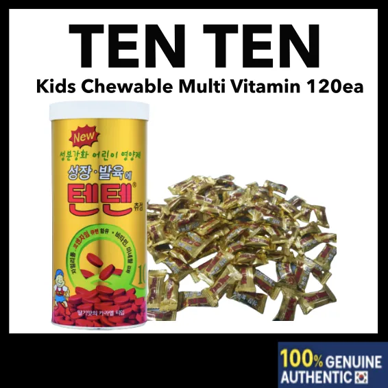 👼🏻[Ready stock - TENTEN] 👼🏻Tenten Chewable Vitamin Tablet 120ea Korea ...