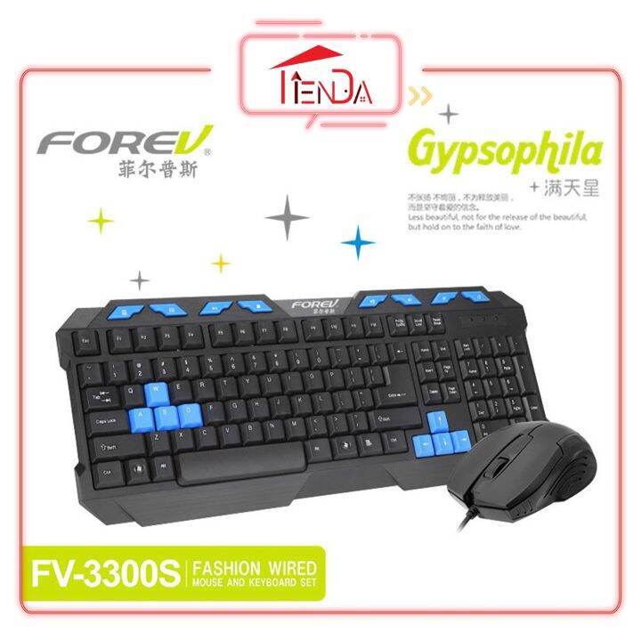 Forev FV-3300S USB Keyboard And Mouse Wired Gaming Mechanical Keyboard ...