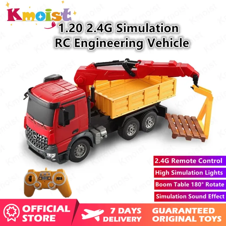 Kmoist E565 2.4กรัมการควบคุมระยะไกล Mercedes-Benz รถเครนชาร์จไฟฟ้ารถควบคุมระยะไกลเด็กยานพาหนะ ...