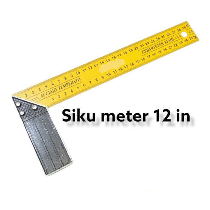 Siku Tukang 12 Inch - Penggaris Siku 30 Cm - Penggaris Siku L Mistar Siku Meter Bangunan 30cm ...
