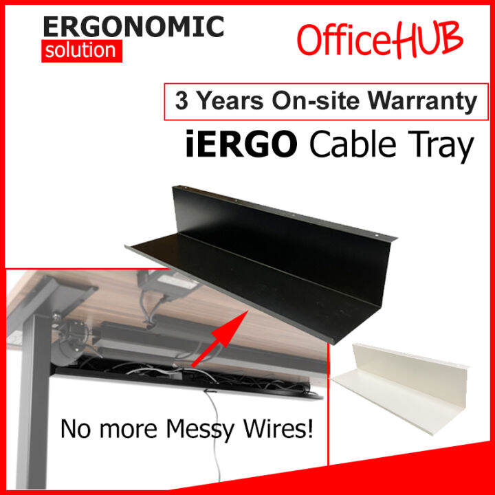 OFFICEHUB L-Shaped Cable tray Cable management Wire Organizer Wire Tray ...