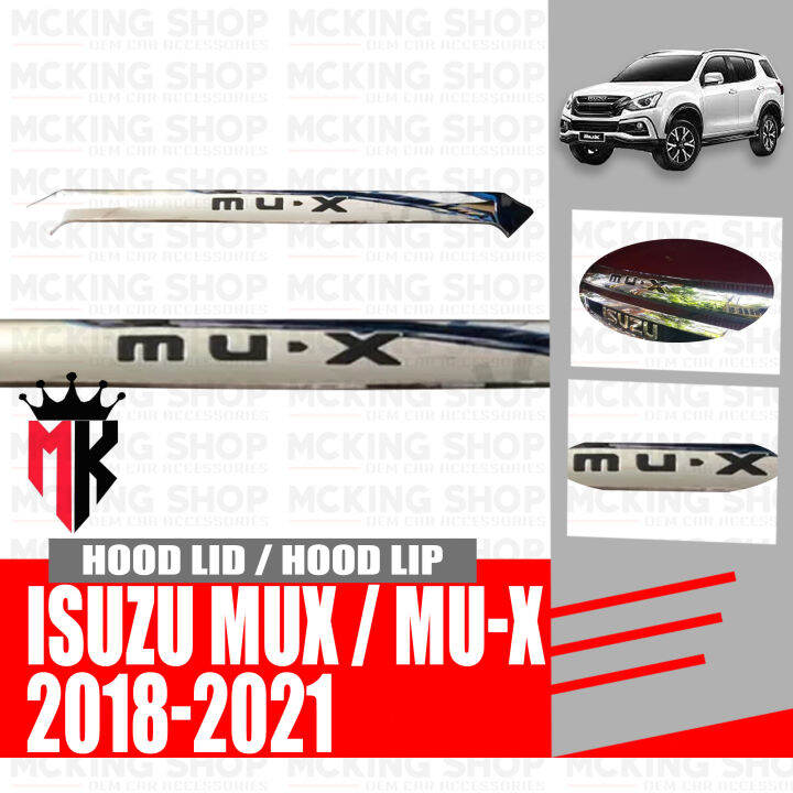 Isuzu Mux / Mu-x BLUEPOWER 2018-2021 Hood lid / Hood Lip (Chrome) with ...