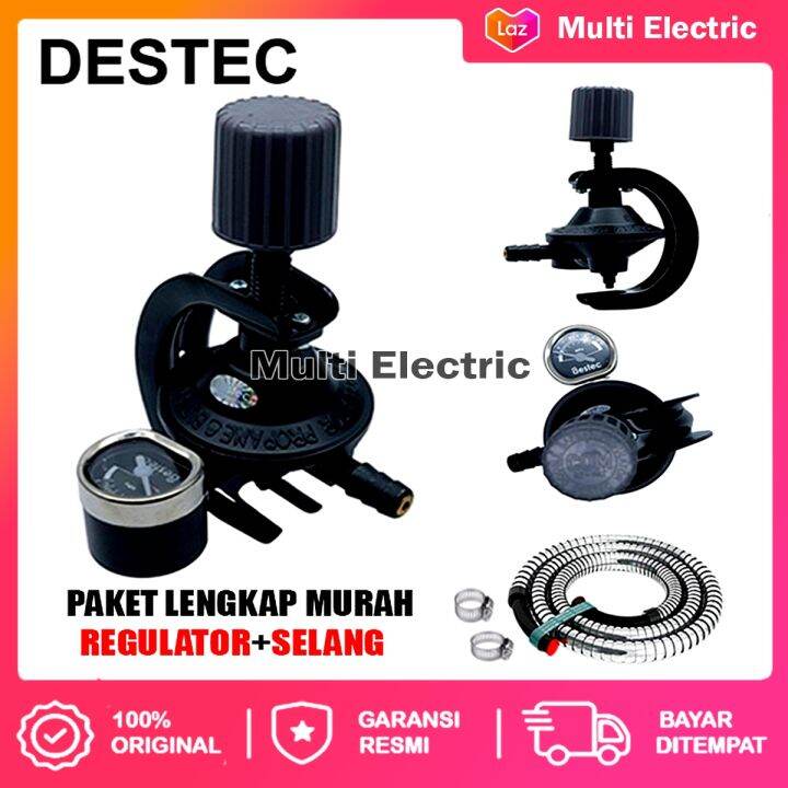 REGULATOR KOMPOR GAS DESTEC DENGAN PENGAMAN GANDA / REGULATOR KOMPOR ...