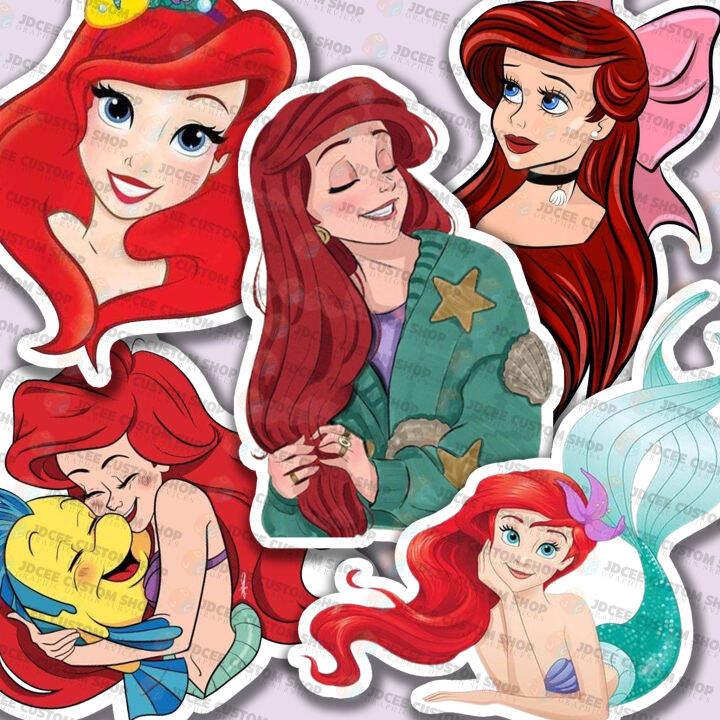 Disney Ariel The Little Mermaid Sticker Waterproof Vinyl Car Motor Bike ...