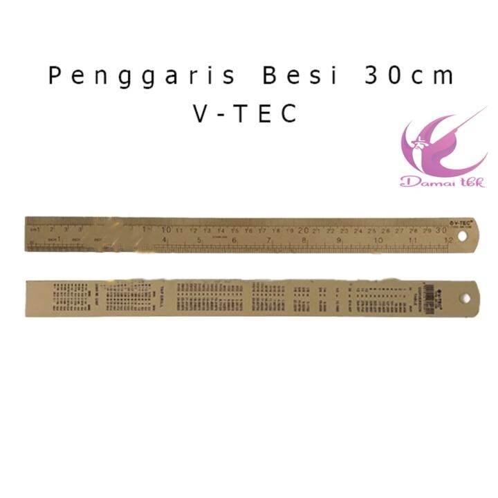 Penggaris Besi 30cm V-Tec - Penggaris Besi V-Tec 30cm | Lazada Indonesia