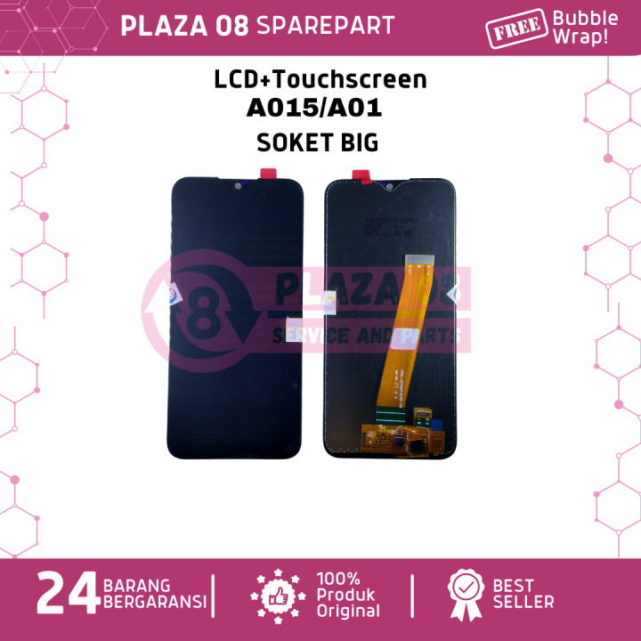 LCD + Touchscreen SAMSUNG A015/A01 BLACK (SOKET BIG/SMALL) | Lazada ...