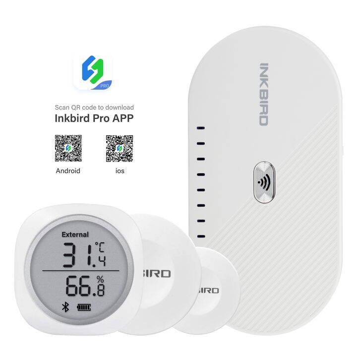 INKBIRD Smart Sensors Indoor Outdoor Wireless Digital Thermometer amp ...