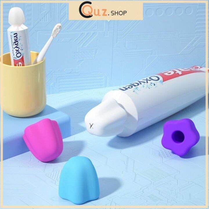 CQuz Toothpaste Pump Dispenser Self Closing Silicone Toothpaste Cap for ...