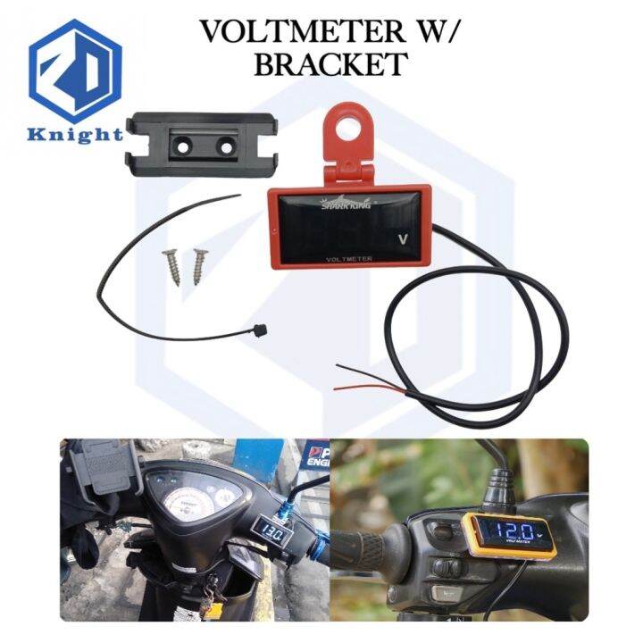 Knight Motorcycle Volt Meter with Holder Classic Digital Speedometer ...