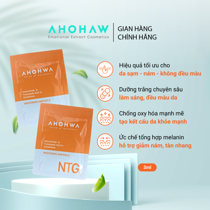 [Sample] Serum Tinh Chất Dưỡng Trắng Da Ahohwa Whitening Ampoule NTG ...