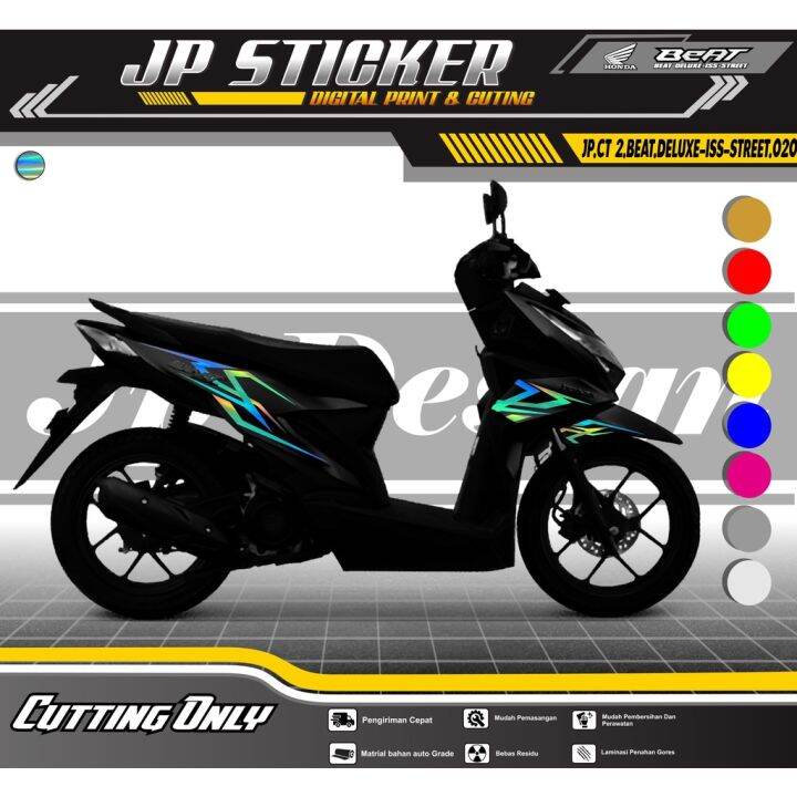 Sticker BEAT DELUXE ISS STREEET - Stiker Striping Cutting Body HONDA ...