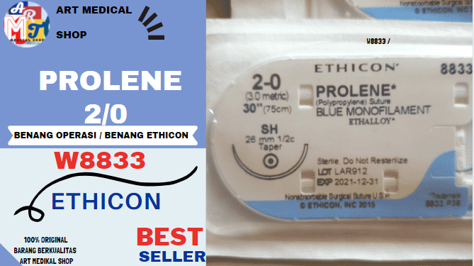 Prolene 2/0 W8833 / Benang Operasi / Benang Ethicon | Lazada Indonesia