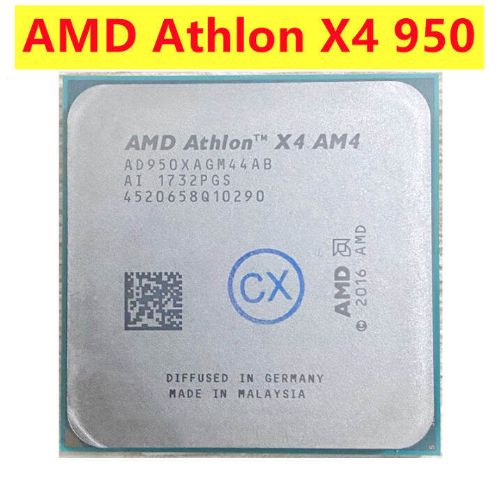 AMD Athlon X4 950 3.5GHz Quad-Core Quad-Thread 28NM 65W CPU Processor YD950XAGM44AB Socket AM4 ...