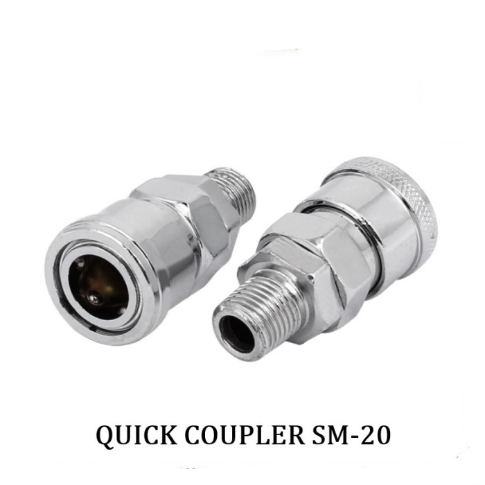 Quick Coupler SM 20 Sambungan Selang Kompresor Recoil Cuk Kopler SM20 | Lazada Indonesia