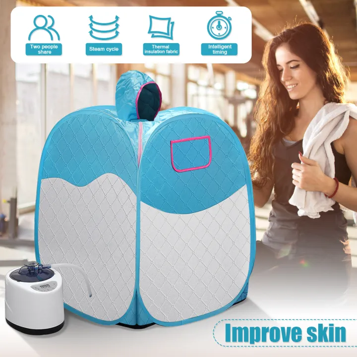 2.6L 2-Person Steam Sauna Tent Portable Spa Room Home Beneficial Full ...