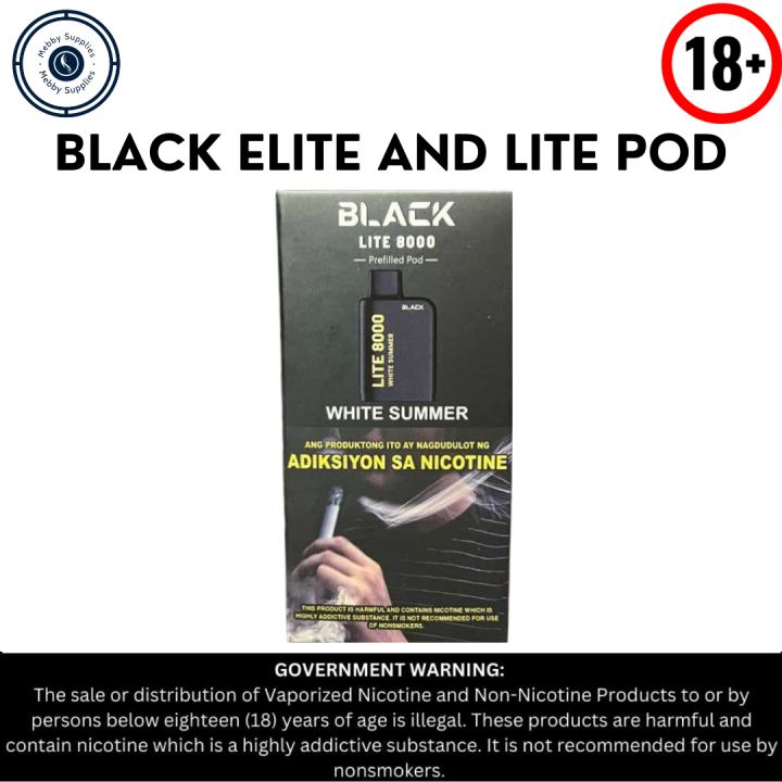 Black Elite 8000 Disposable Vape Pod | Lazada PH