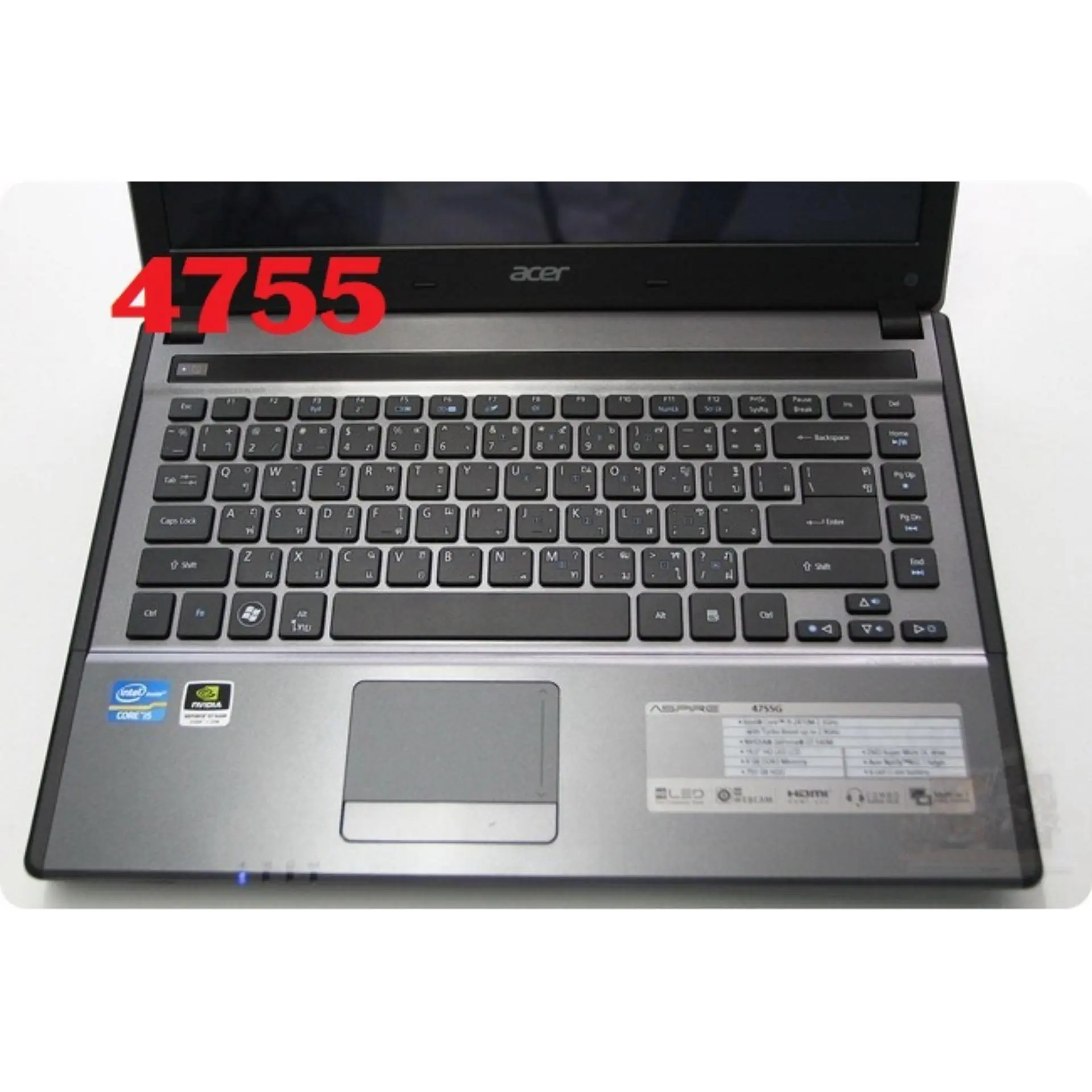 Keyboard Acer คีย์บอร์ด Acer Aspire 4755 4755g E5 411 E1 430 E1 470 E1