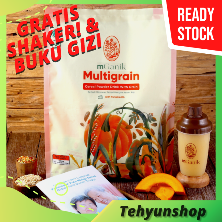 Mganik Multigrain Paket 1 Bulan Bonus Shaker dan Buku Gizi | Lazada ...