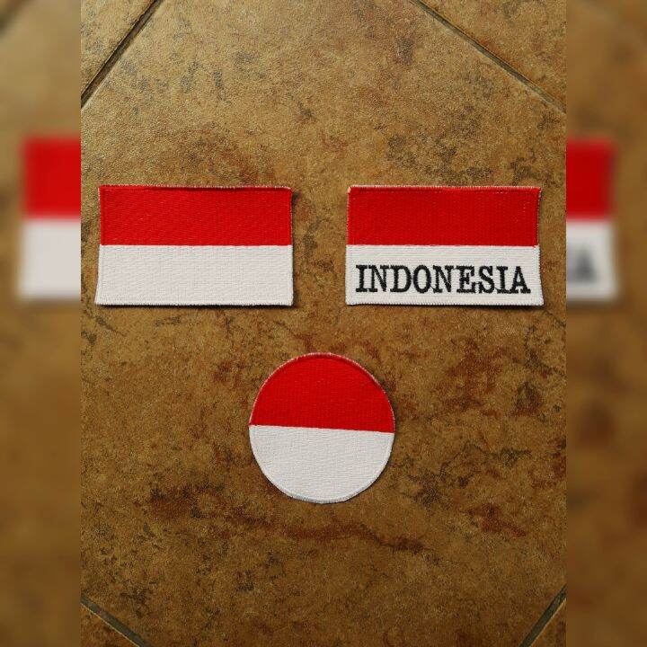BENDERA INDONESIA RAYA TERCINTA BORDIR BENANG FLAG PATCH | Lazada Indonesia