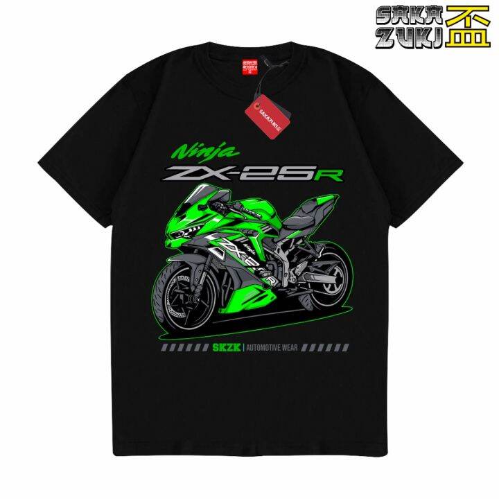 BAHAN COTTON COMBED 30S Kaos Baju Motor KAWASAKI NINJA ZX 25 R Kaos ...