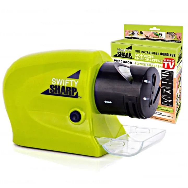 เครื่องลับมีด swifty sharp ที่ลับมีดและกรรไกร ใช้ถ่านไร้สาย แข็งแรงทนทาน | Lazada.co.th