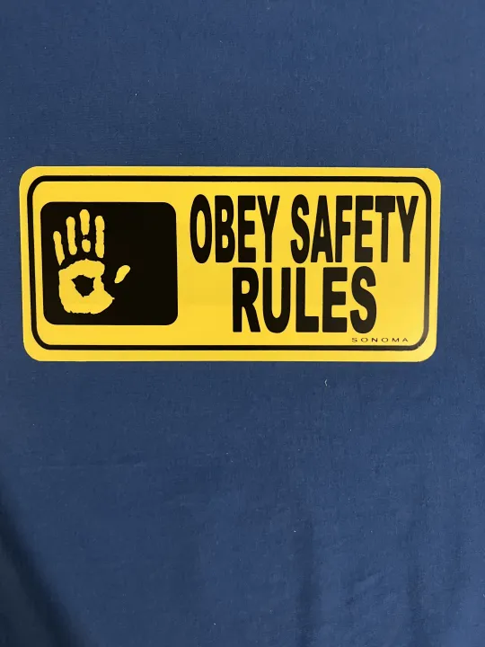 A-Mart High Impact Plastic Signage 4x8 inches Obey Safety Rules Sign ...