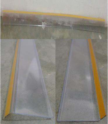 10pcs 4 Feet Clear PVC Data Strip With 120 Degree Angle With Sticker ...