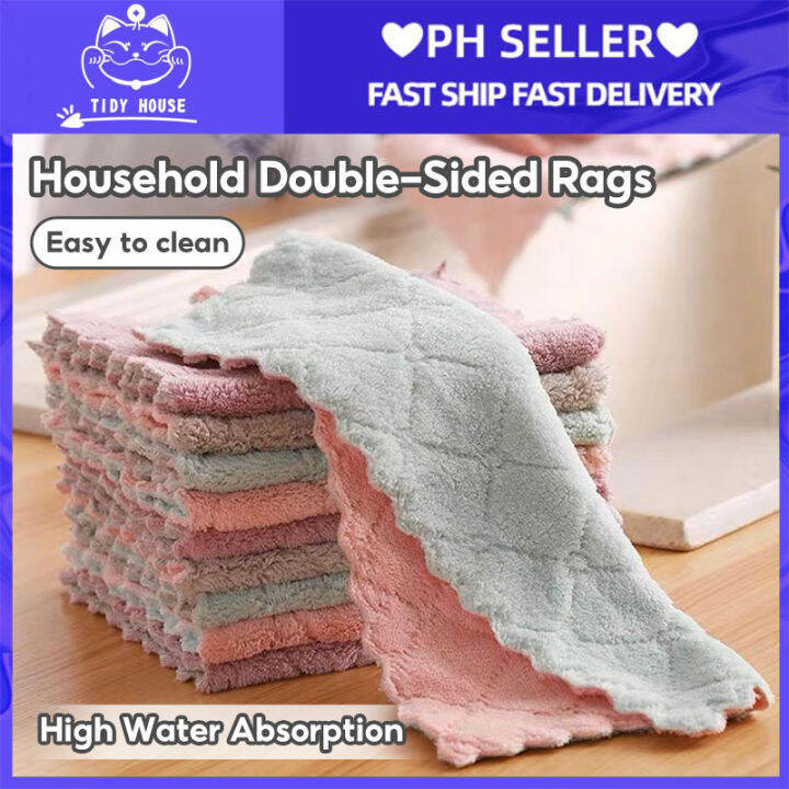 Kitchen Dishcloth towel super Absorbent Cleaning Cloth Hand Washing ...