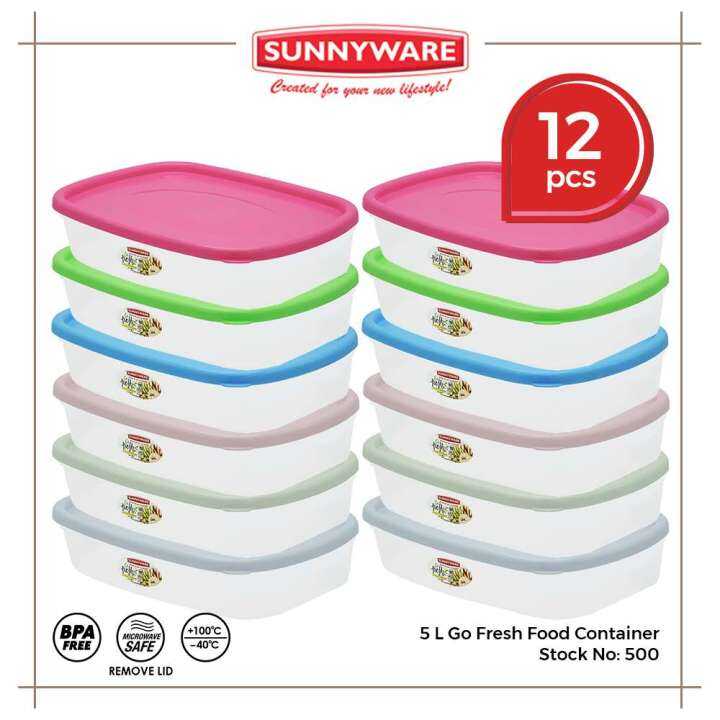 12pcs (1 dozen) set 5 L Go Fresh Food Container 5 L Go Fresh Food ...