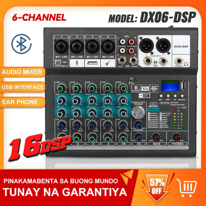 DX06-DSP Professional Audio Mixer 6-channel na built-in na DSP16 ...