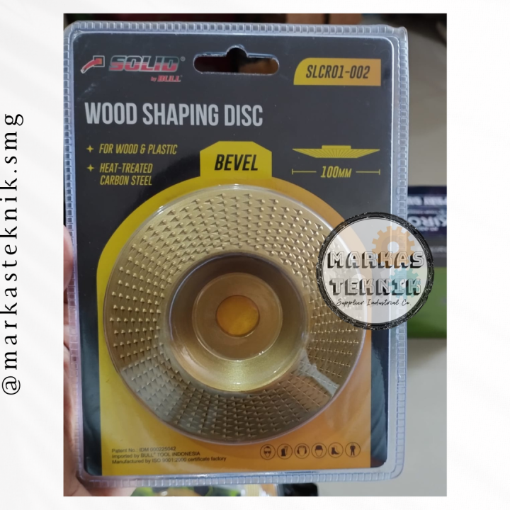 SOLID Wood Shaping Disc Tipe BEVEL 4" / Mata Gerinda Kayu BEVEL 4 ...
