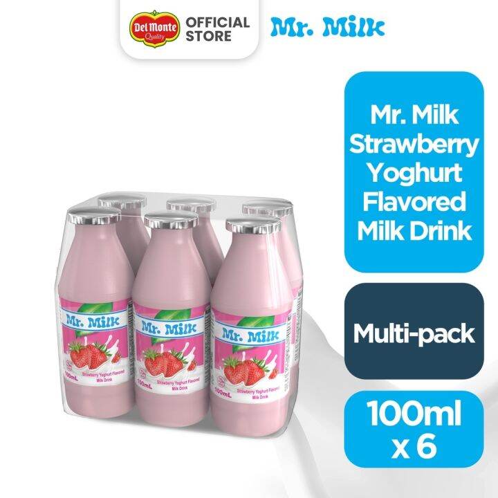 MR. MILK Strawberry Yoghurt Flavored Milk Drink that Kids Love - 100ml ...