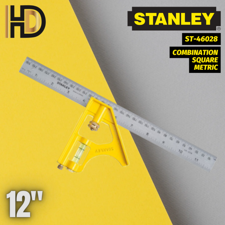 STANLEY 12" Combination Square Ruler Measurer / STANLEY 46-028 12 ...