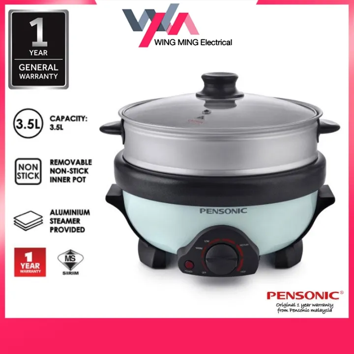Pensonic Multi Cooker 3.5L With Steamer Non-Stick pot PMC-1302S | Lazada