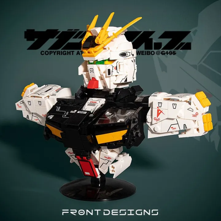 2021 Creator Ideas Gundam Mecha Bust Uc Bricks Set Robot Models Unicorn ...