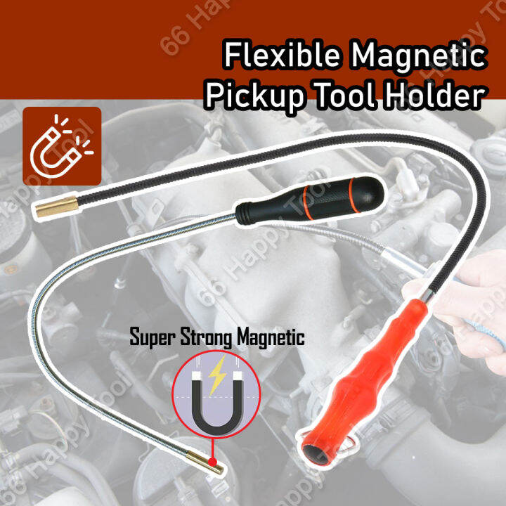 Flexible Magnetic Pickup Tool Holder Spring Reacher Bendable Picker ...