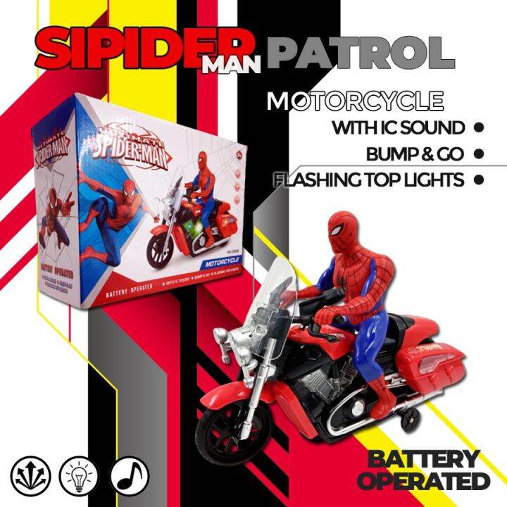 SpiderMan Motor Police Patrol Motorcycle Hulk Motor Toy Omni ...