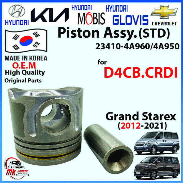 [OEM] Piston Assy. (STD). 1 pc. for Grand Starex(2012-2021). D4CB.CRDI ...