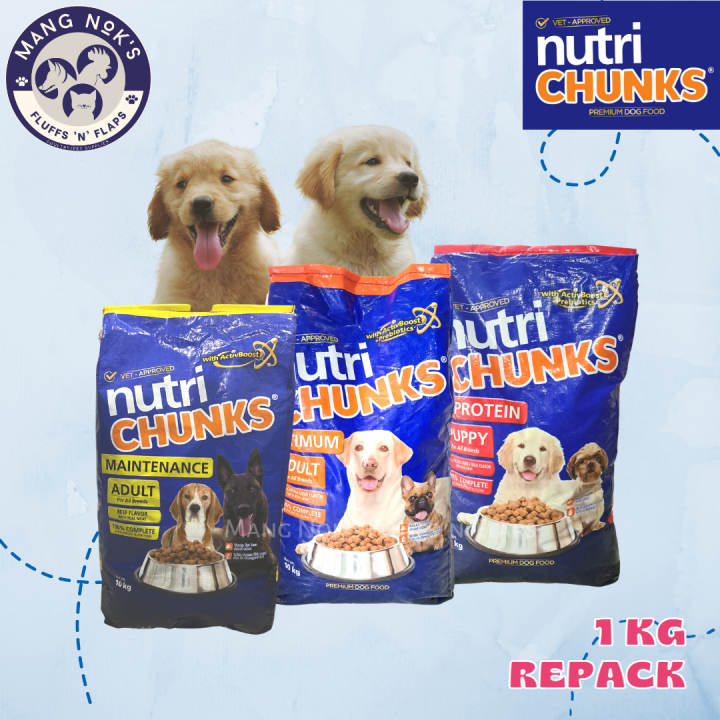 NUTRICHUNKS Optimum Adult, Puppy for All Breeds Beef, Lamb, Chicken ...