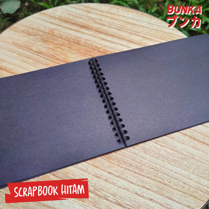 Scrapbook Hitam A5 Aesthetic Album vintage buku catatan story book kado ...