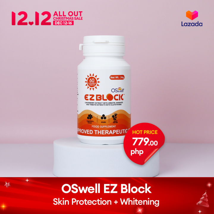 OSwell EzBlock Chewable Tablets 30 Days (Brightening & UV Protection ...