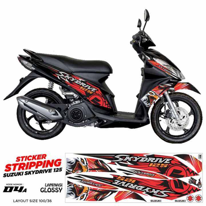 Sticker Striping Suzuki Skydrive 125 Decal Variasi ARK Wolf | Lazada ...