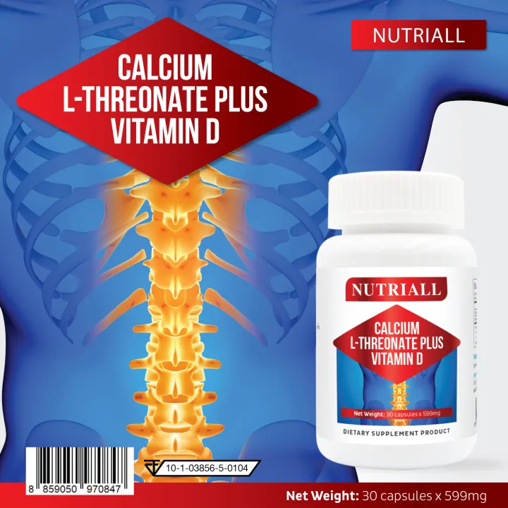 แคลเซียม แอล-ทรีโอเนต พลัส วิตามินดี x 1 ขวด Calcium L-Threonate Plus Vitamin D นิวทรีออล ...